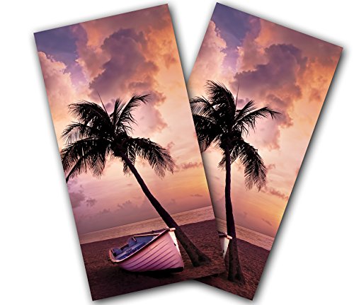 Buckeye Nation Sales Paradise Beach Scene Cornhole Wraps Set Vinyl Boa ...